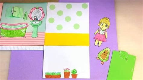 Новый бумажный домик в тетради БУМАЖНЫЕ КУКЛЫ Распаковка бумажного домика Paper Doll Book