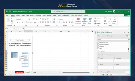 tạo dashboard trong excel bằng pivot table chuyên nghiệp ace academy