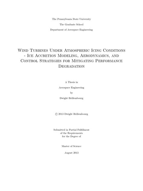 Wind Turbines Under Atmospheric Icing Conditions Ice Accretion