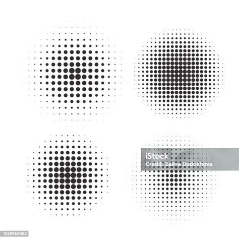 하프톤 서클 하프톤 도트 패턴 텍스처 세트 화이트 백그라운드 패턴에 대한 스톡 벡터 아트 및 기타 이미지 패턴 그레이 스케일 배경 주제 Istock