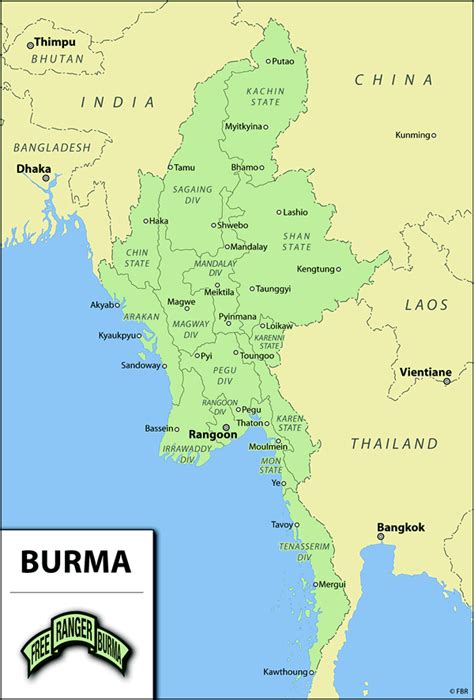 Map Of Burma And Surrounding Countries
