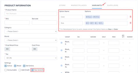 Adding Product Variations Appolous