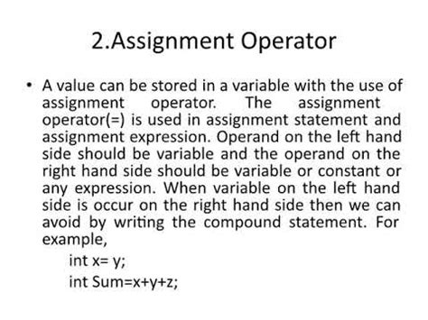 Arithmetic Relational Logical Assignment Conditional Bitwise