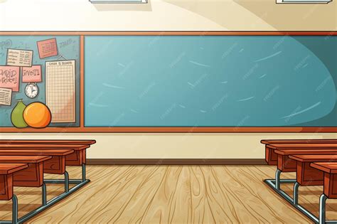 Cartoon Classroom Background Images Premium Ai Generated Image