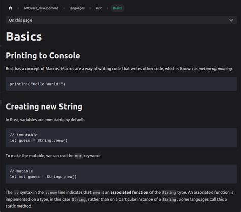 Support Rust Syntax Highlighting Voters Docusaurus