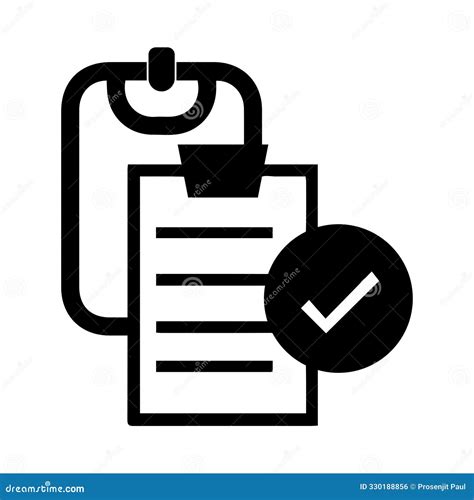 Notepad Tick Report Checklist Report Icon Vector Illustration