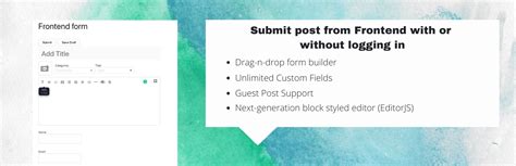 Guest Posting Frontend Posting Front Editor Wp Front User Submit Plugin —