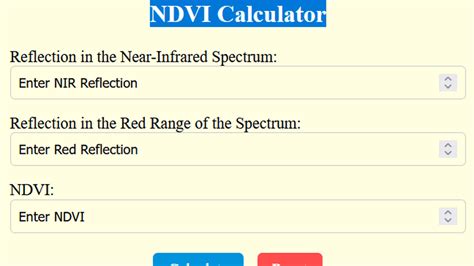 Ndvi Calculator Area Calculators