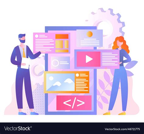 Ui And Ux Design Concept Royalty Free Vector Image
