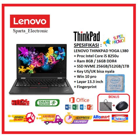 Jual PROMO LAPTOP LENOVO THINKPAD L380 Core I5 GEN 8 RAM 16GB 1TB FREE
