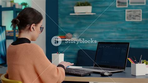 Female Coder Programming Analytics Report On Technical Interface Using Hacking Software To