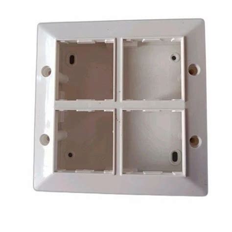 Glossy 8 Module Modular Gang Box White At Rs 80 Piece In New Delhi Id 2850180508788