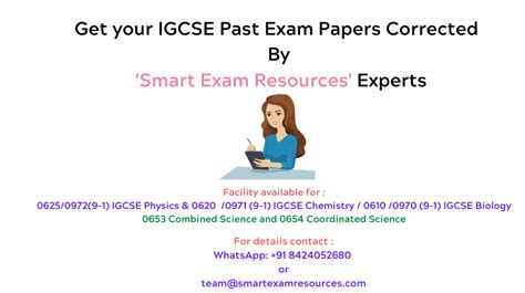 Igcse Past Paper Corrections Smart Exam Resources