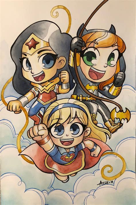 Dc Super Hero Girls Supergirl Batgirl And Wonder Woman In Robert W