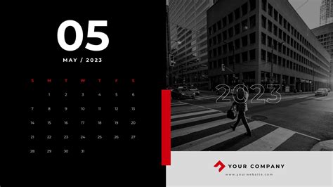 Corporate Company Calendar Template Visme