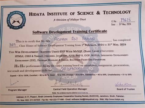 Adnan Abbasi On Linkedin Php Internship Hidayasoftwarehouse