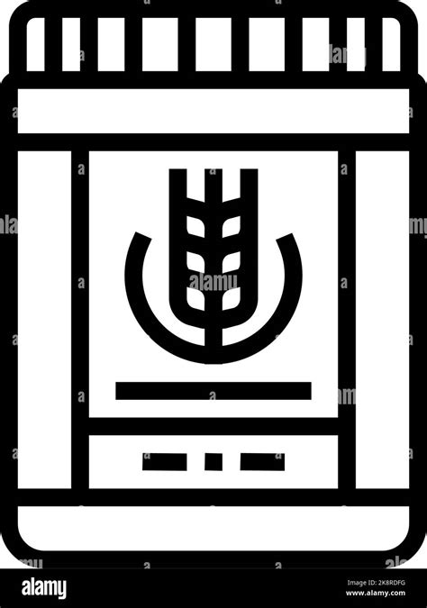 Grass Juice Barley Line Icon Vector Illustration Stock Vector Image