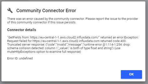 Influxdb Connector Issue · Issue 8 · Influxdatainfluxdb Gds Connector