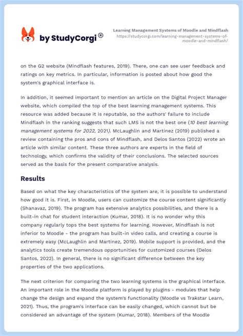Learning Management Systems Of Moodle And Mindflash Free Essay Example