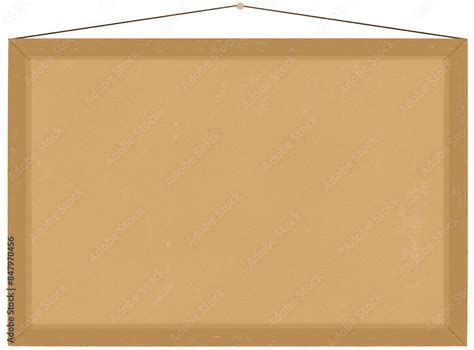 벽에 걸린 코르크 메모보드 Stock Illustration Adobe Stock