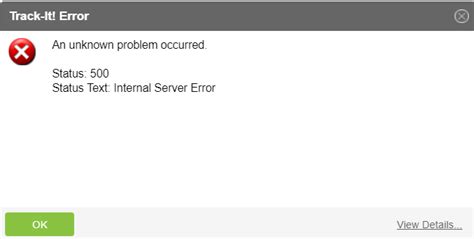 Track It Error Unknown Problem Occurred Error 500 Status Is Thrown When Login To Track It