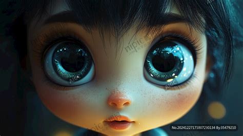Ai创作图流泪的玩具娃娃 3d女娃 大眼睛小女孩 大眼萌妹 大眼睛姑娘 4k壁纸 3d动画插图 小女孩盲盒 Poly风格 软萌娃娃 黑头发大眼睛 大眼睛女孩 3d卡通女孩 3d效果女孩 圆圆的