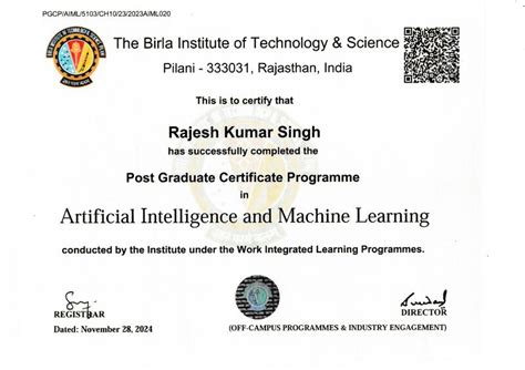 Aiml Bits Artificialintelligence Machinelearning Rajesh Singh 10 Comments