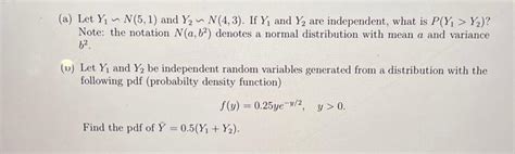 Solved A Let Y1N 5 1 And Y2N 4 3 If Y1 And Y2 Are Chegg Com