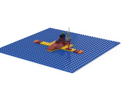 Lego Moc Lego Creator 31102lego Classic 10714 Moc The Small Aeroplane Crash Into The Water By