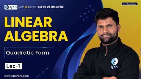 Complete Csir Net Mathematics Dec 2023 Quadratic Form In Linear