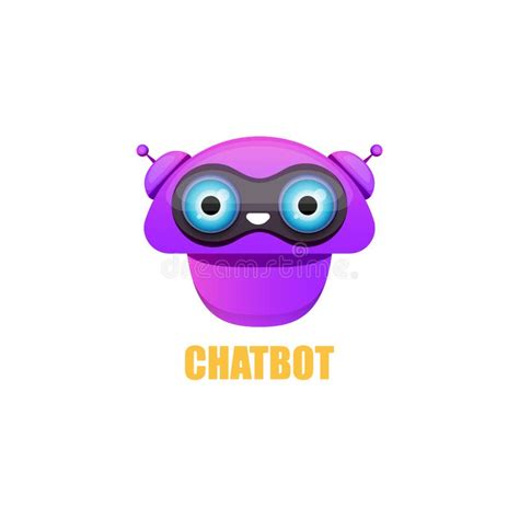 Cute Chatbot Character Isolated On White Background Vector Funny Robot Assistant Chatter Bot