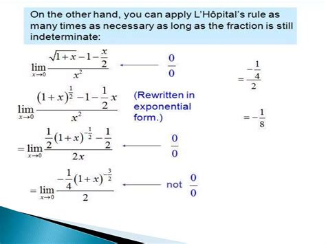 Indeterminate Forms And L Hospital Rule Pptx Physics Science