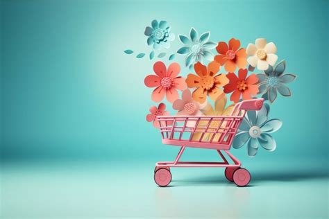 Shop Cart Paper Cut Generate Ai 3503691