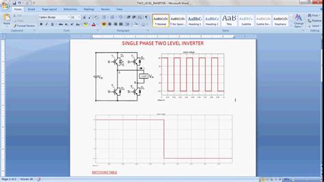 2matlabsimulink Single Phase Two Level Inverter Youtube