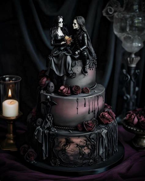 75 Breathtaking Gothic Wedding Cake Ideas For Modern Couples