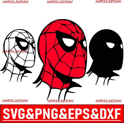 Layered Spiderman Face Svg Clipart Digital Download Etsy