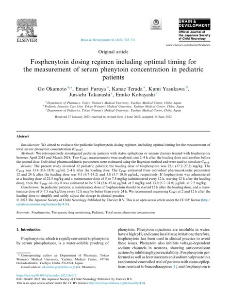 Fosphenytoin Dosing Regimen Including Optimal Timi Pdf Dose