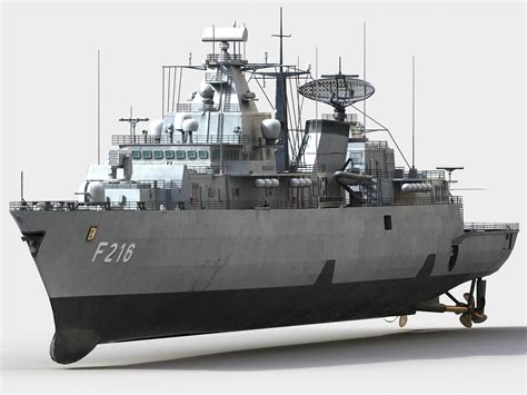 F 216 Schleswig Holstein Improved Brandenburg Class Frigate 3d Model By