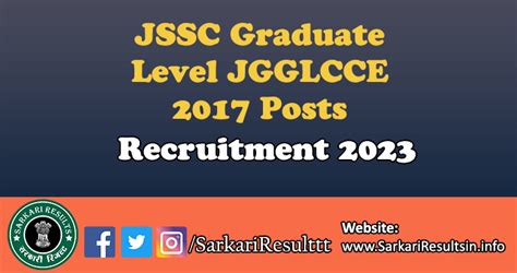 Jssc Graduate Level Jgglcce Re Exam Admit Card 2023 Download Now