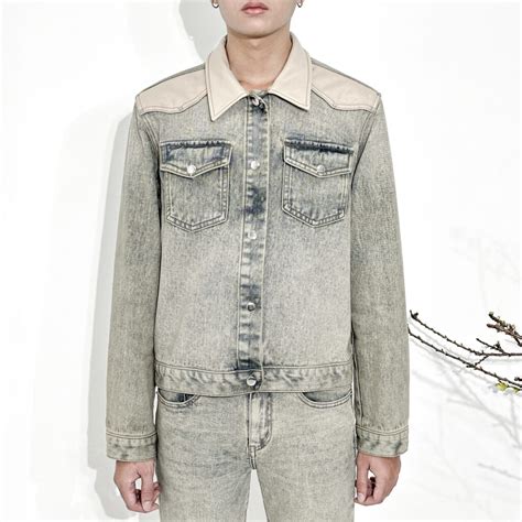 Leather Patch Denim Jacket Chivalry