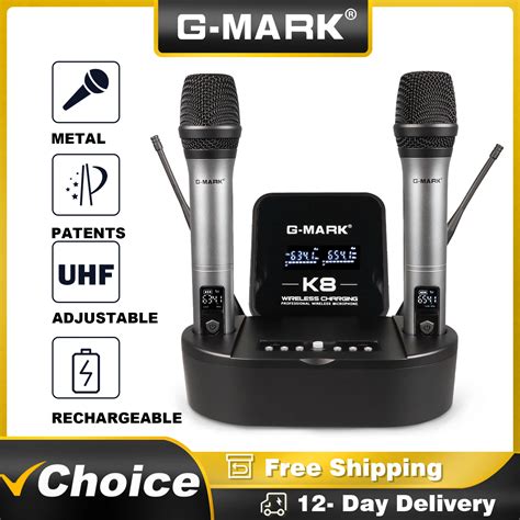 Wireless Microphone G Mark K8 Uhf Karaoke Mic With Lithium Battery