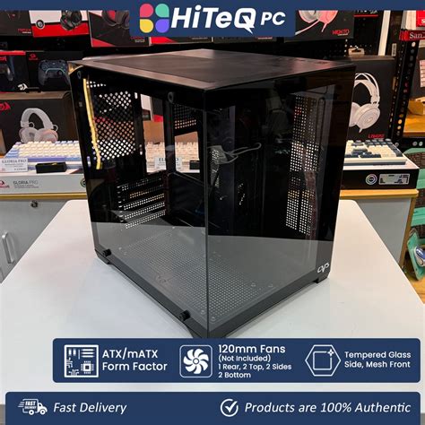 Hiteqpc MATX Aquarium Style Dual Chambered PC Case Black CVS Emirsun Shopee Philippines