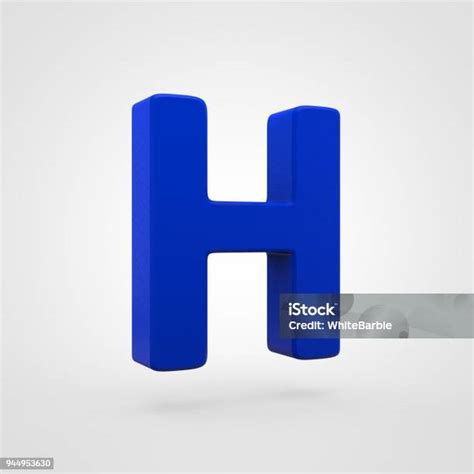 플라스틱 블루 편지 대문자 H 흰색 배경에 고립 0명에 대한 스톡 사진 및 기타 이미지 0명 3차원 형태 그림자 Istock