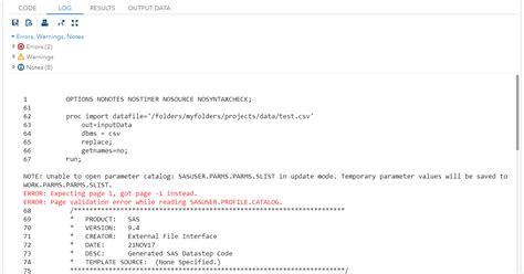 Proc Import Error Error Expecting Page Got Page 1 Instead Sas Support Communities