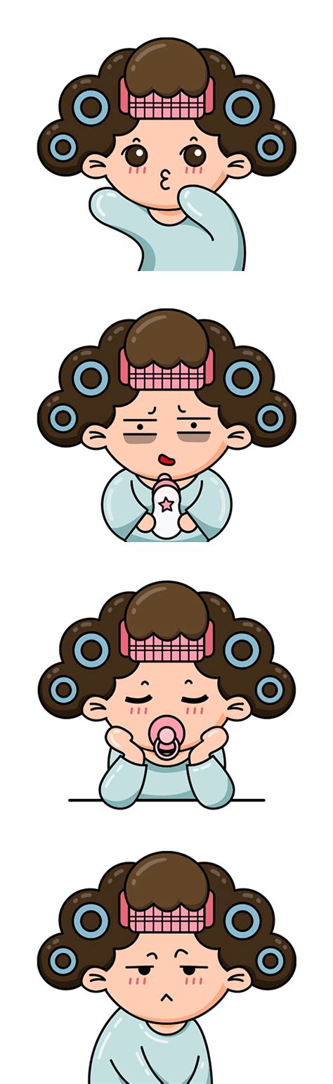 作品 小包租婆卡通形象设计