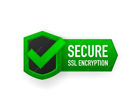 Premium Vector Secure Ssl Encryption Banner Vector Isolated On White Background Flat Badge Or