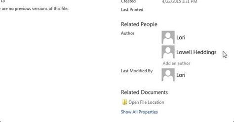 Как изменить автора документа Word Как добавлять и удалять авторов документа в Microsoft Office