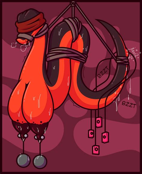 Rule 34 Absurd Res Big Breasts Black Body Black Scales Blindfold Bodily Fluids Bondage Bound