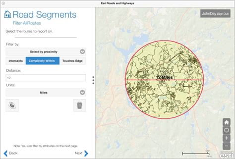 configuring a segment report—esri roads and highways for server