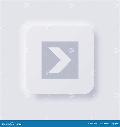 Arrow Icon White Neumorphism Soft Ui Design For Web Design Stock Vector Illustration Of Icon